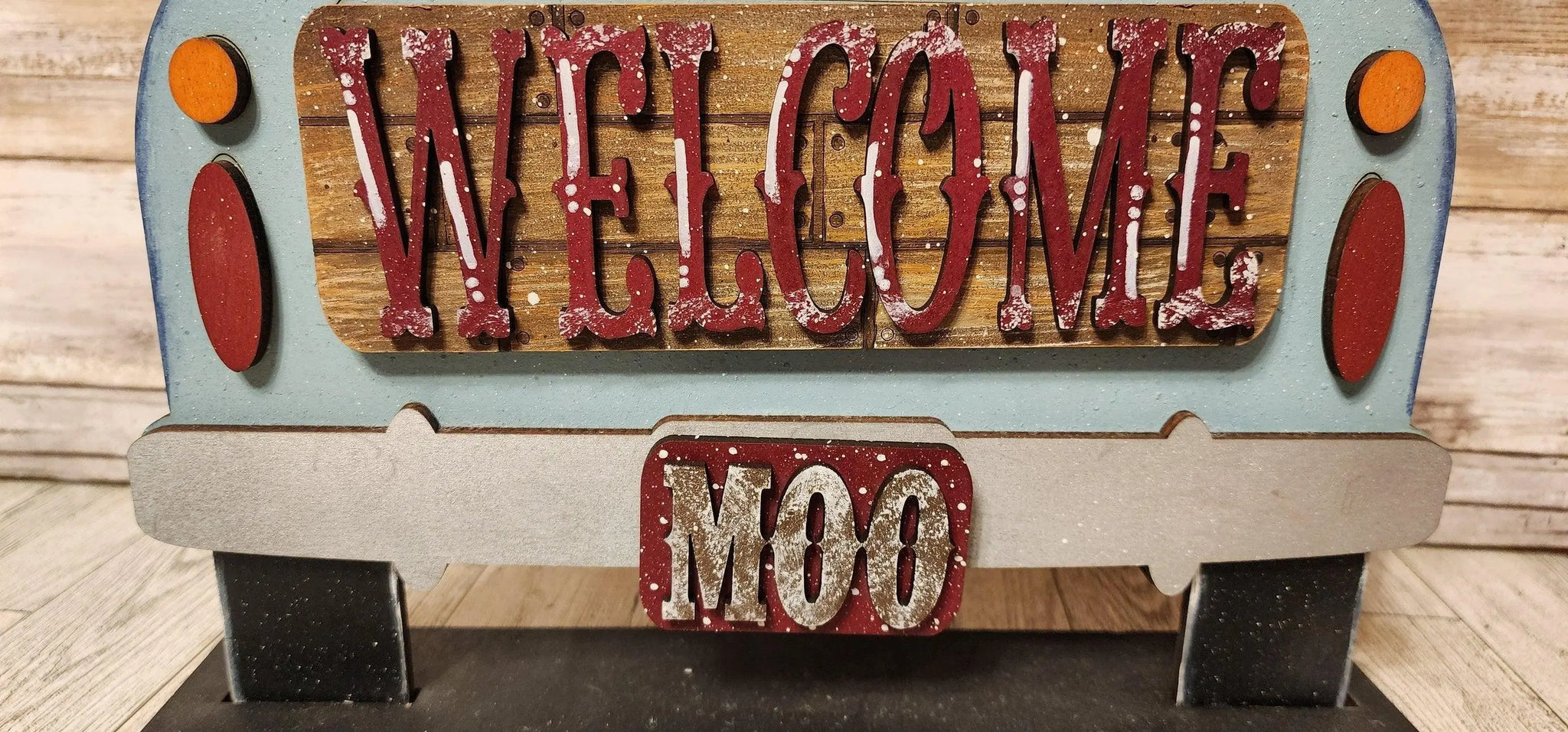 Interchangeable Farmhouse Highland Cow Insert, Seasonal Truck, DIY ...